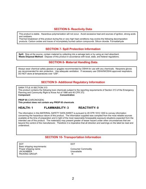 SECTION 6- Reactivity Dat