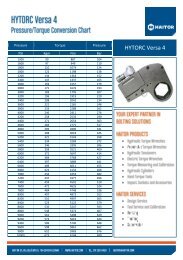 Hytorc Edge 4 Torque Chart - Haitor