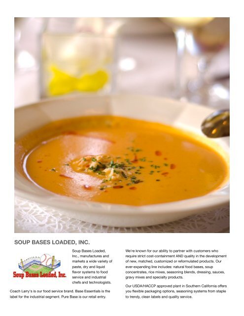 PDF Brochure - Soup Bases Loaded, Inc