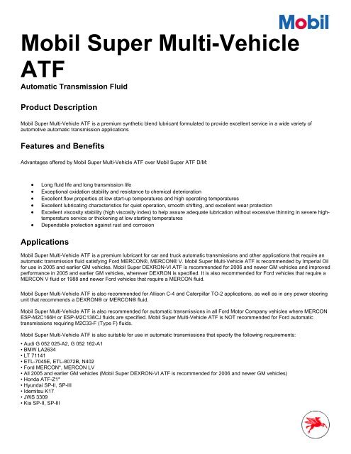 Mobil Super Multi-Vehicle ATF