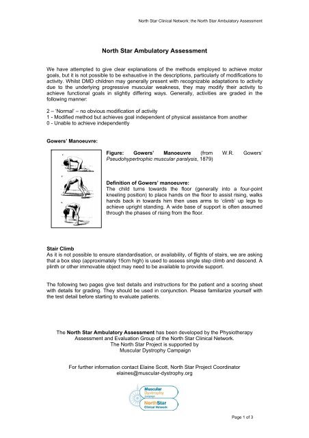 North Star Ambulatory Assessment - Muscular Dystrophy Campaign