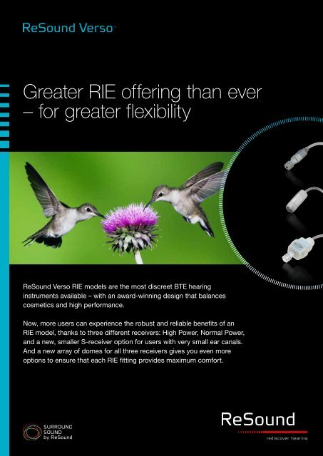 ReSound Verso, New Receivers