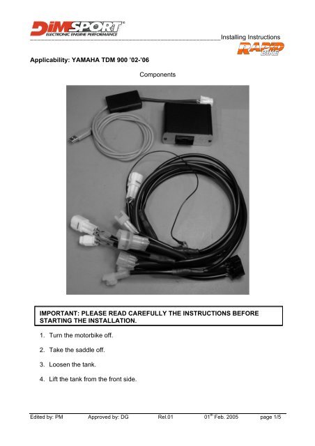 YAMAHA TDM 900 02-06.pdf - MJP engineering indexpage