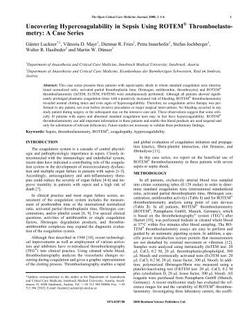 Hypercoagulability Magazines