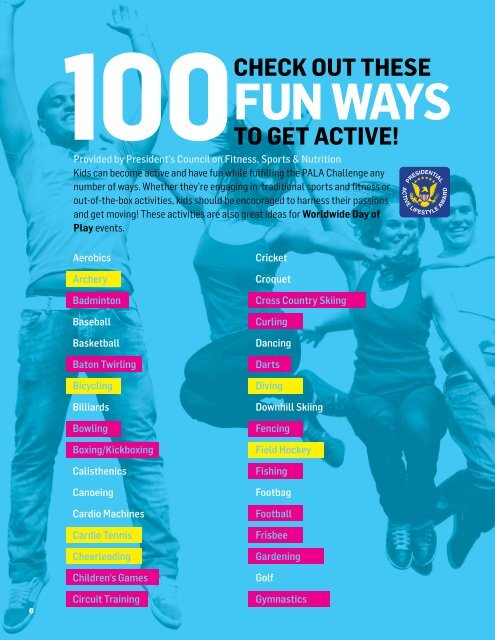 check out these fun ways to get active! 100