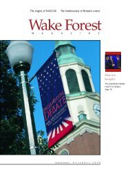 Wake Forest Magazine, December 2004 - Past Issues - Wake Forest ...