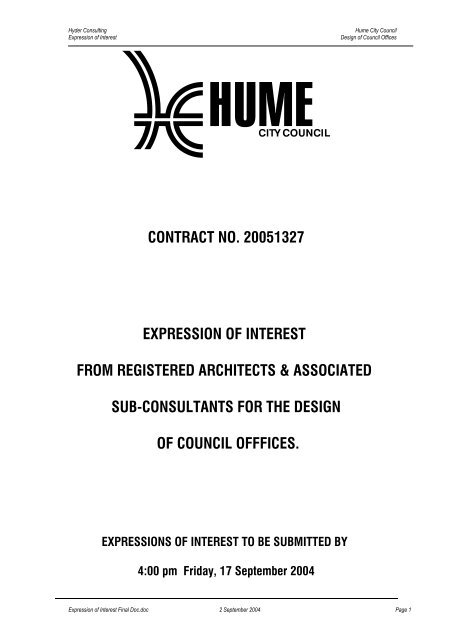 expression of interest - Stuart Harrison Architect