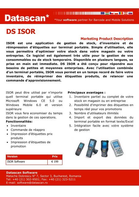 TÃ©lÃ©charger la fiche technique du produit - Profil Informatique