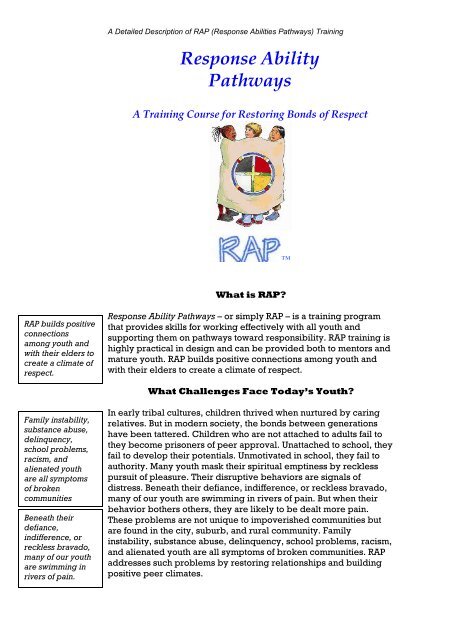 Response Ability Pathways - CIRCLE of COURAGE for youth at risk