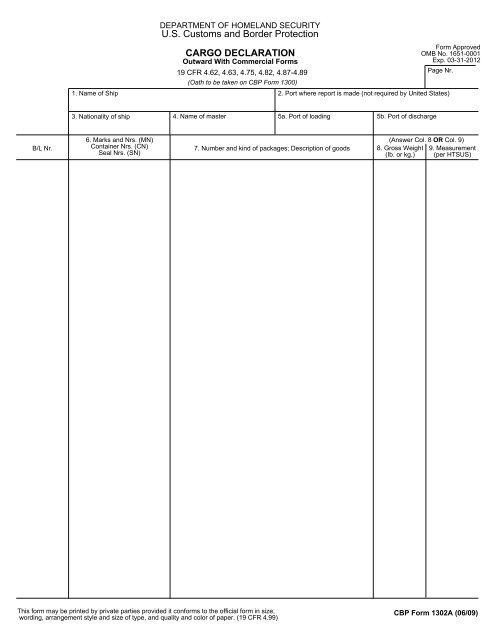 Cbp Form 434 Fillable Pdf - Printable Forms Free Online