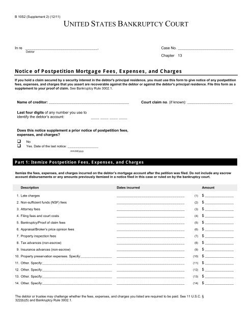 Proof of Claim Supplement 2