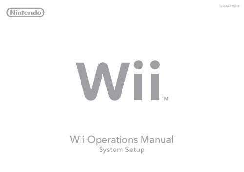 Wii Operations Manual