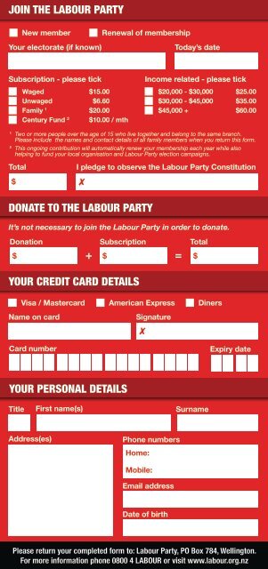membership DL form.indd - Labour Party