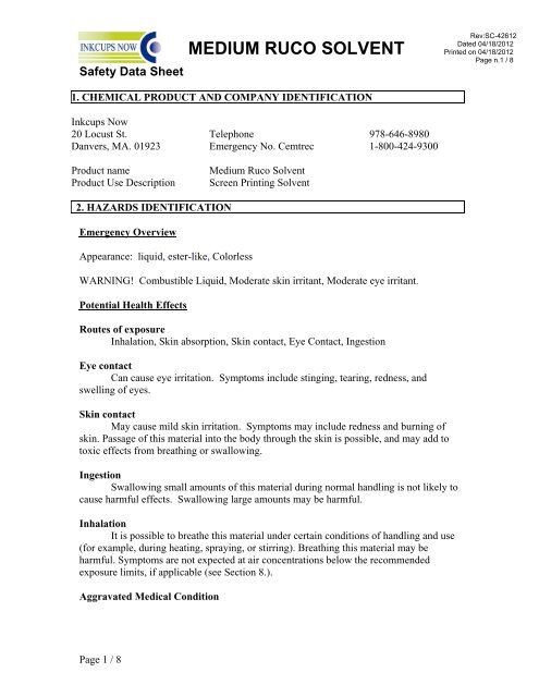 Medium-Ruco Solvent MSDS - Inkcups Now