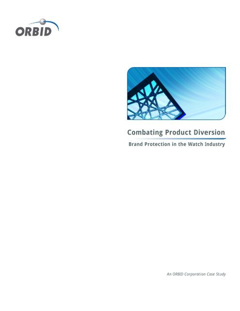 Combating Product Diversion - Orbid