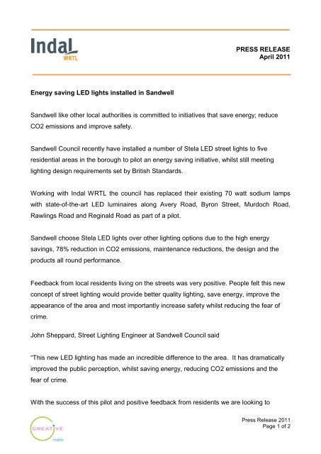 WRTL Editorial - Indal WRTL Exterior Lighting