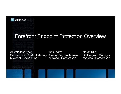 ForeFront Endpoint Protection Overview
