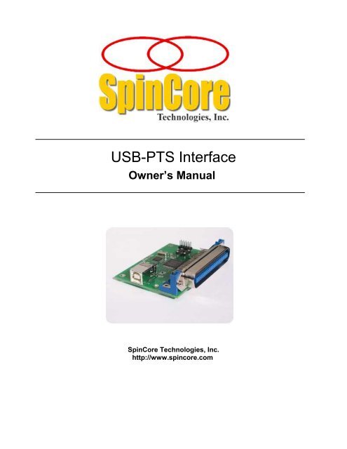 SpinCore USB-PTS Interface - SpinCore Technologies