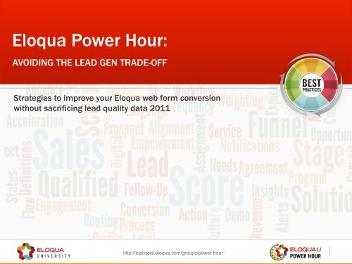 Eloqua Power Hour: - Topliners