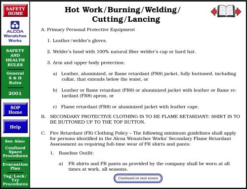 Hot Work/Burning/Welding/ Cutting/Lancing