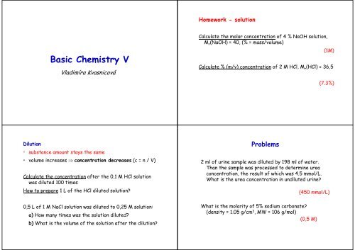 Basic Chemistry V