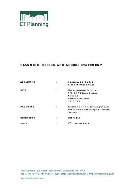 planning, design and access statement - Lichfield District Council