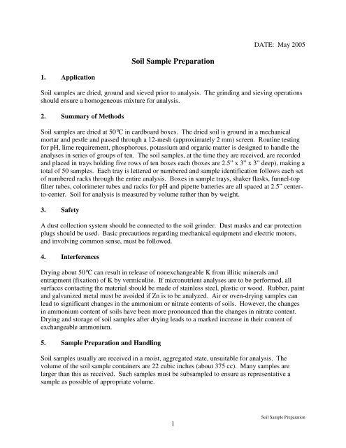 Soil Sample Preparation