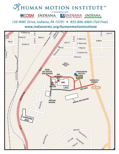 View a map - Indiana Regional Medical Center