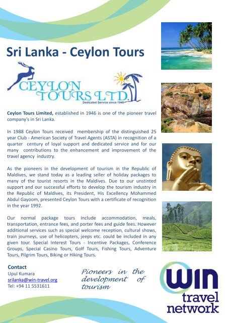 Sri Lanka - Ceylon Tours - Win-travel.org