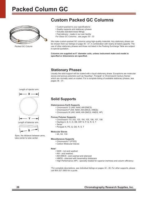 Packed Column GC - Chromatopak