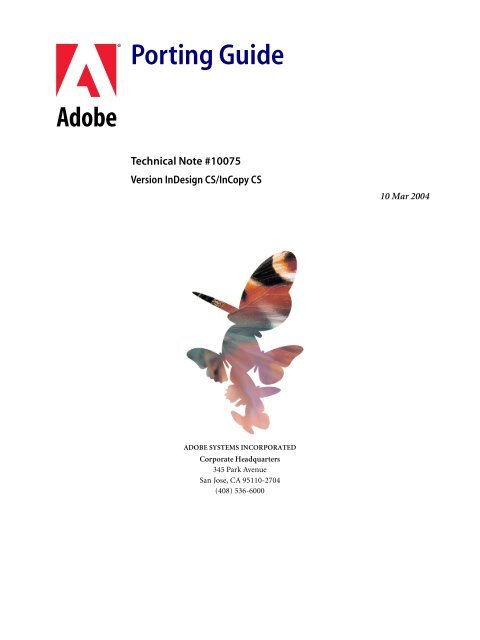 Porting Guide Adobe Partners