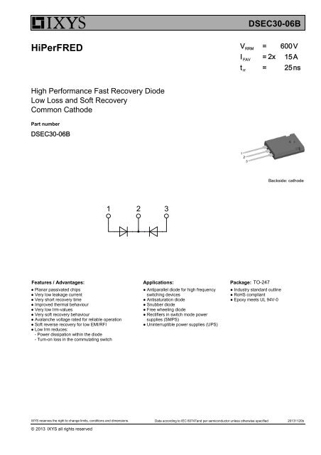 datasheet: pdf - IXYS Power