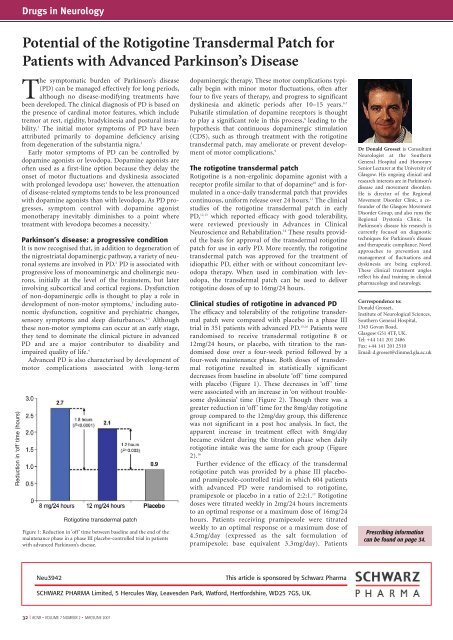 Potential of the Rotigotine Transdermal Patch for Patients ... - ACNR