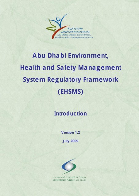 Abu Dhabi EHSMS Regulatory Framework v1.1 (2)