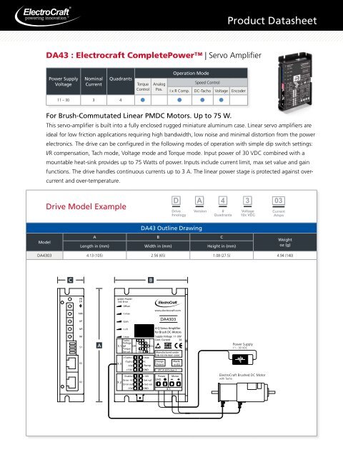 Product Datasheet - ElectroCraft