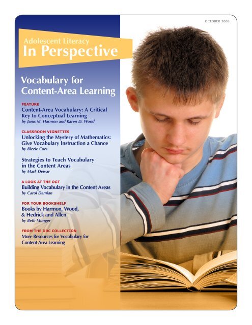 Vocabulary for Content-Area Learning - Ohio Resource Center
