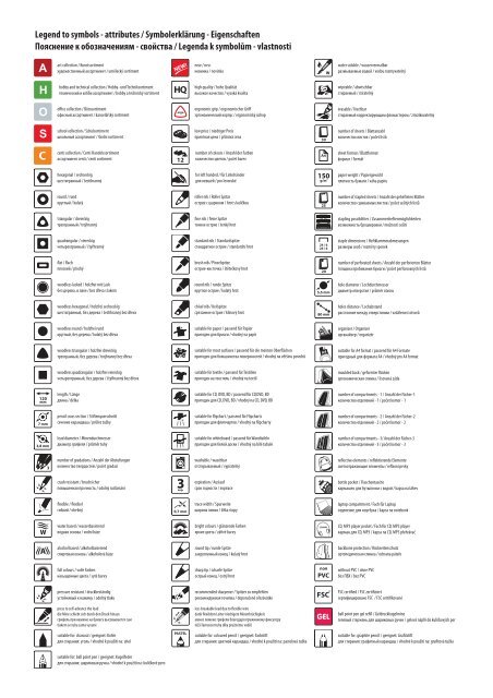 Legend to symbols - attributes / SymbolerklÃ¤rung ... - RAU+CO