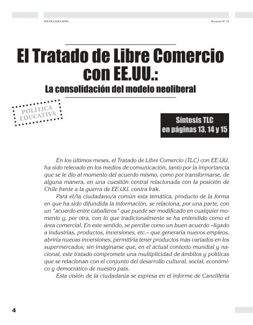 El Tratado de Libre Comercio con EE.UU.: La ... - Revista Docencia