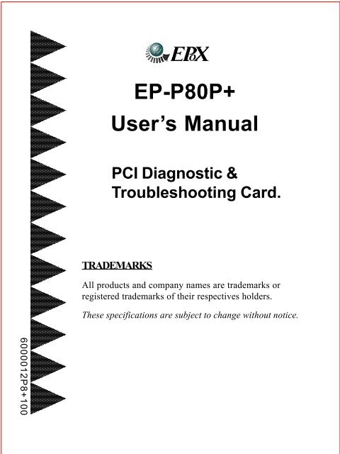 EP-P80P+ User's Manual