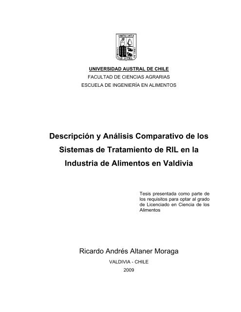 DescripciÃ³n y AnÃ¡lisis Comparativo de los Sistemas de Tratamiento ...
