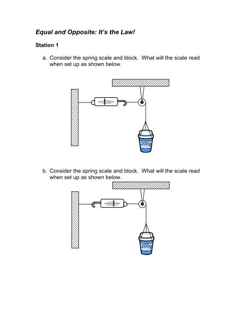 Newton's 3rd Law Stations - Science