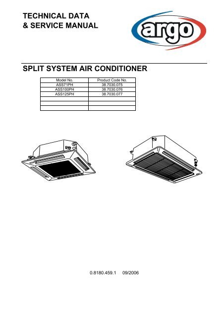 technical data & service manual split system air conditioner - Package