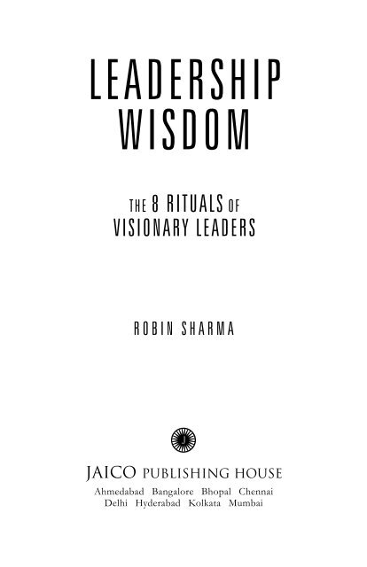 LEADERSHIP WISDOM - Robin Sharma