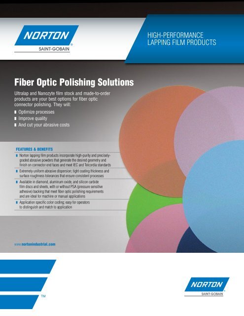 HIGH-PERFORMANCE LAPPING FILM PRODUCTS - Norton