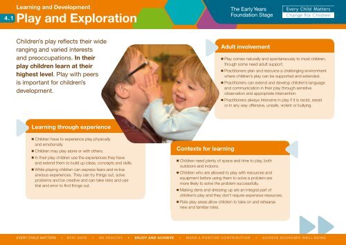 Play and exploration - Early Years Matters