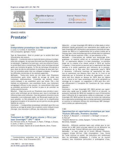 Prostate - Urofrance