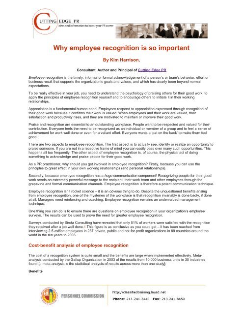 Why employee recognition is so important - Workforce Management ...