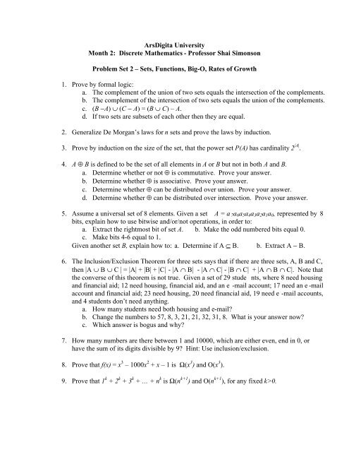 Problem Set 2 - Math Vids