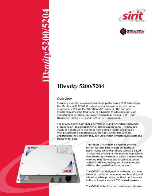 IDentity 5200/5204 - Sirit