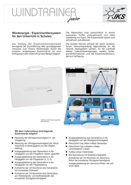 WINDTRAINER - IKS Photovoltaik